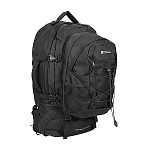 Mountain Warehouse Traveller 60 + 20L Travel Backpack - Detachable Black