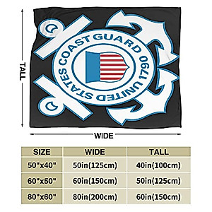 Us Coast Guard Logo Emblemultra-Soft Micro Fleece Blanket Cozy Warm Throw Blanket Suitable for All Living Roomscozy Plush Throw Blankets for Adults Or Kids