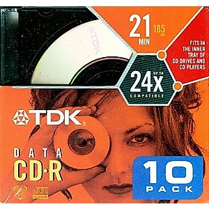 Pocket CD-R Discs, 185mb/21min, 24x, Slim Cases, 10 per pack