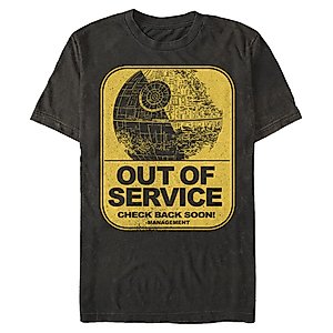 Star Wars Men's Warner Bros Friends Classic Logo Premium Soft Hand Solid Tee, BLACK, xxx-large