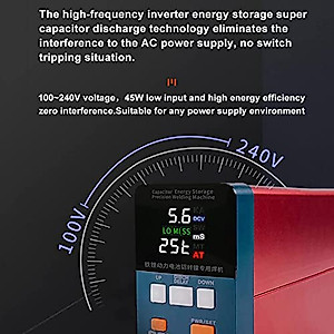 GAOMIN Battery Spot Welder,801D 12 Kw 220v Capacitor Energy Storage Pulse Welding Machine,Portable Energy Storage Pulse Welding Machine for Battery Pack 18650 Lithium Batteries
