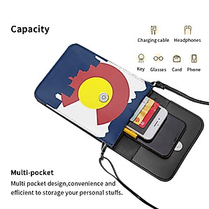 ayvcxui Colorado moutain Flag Crossbody Cell Phone Bag cute Purse Bags with Shoulder Strap Holder Wallet For Women Handbag MINI Phone Bag Passport Purse Lightweight