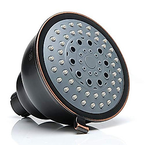 Voolan High Pressure Shower Head with Shower Arm - 5 Function Rain Shower Head - Comfortable Shower Experience Even at Low Water Flow - Oil-Rubbed Bronze