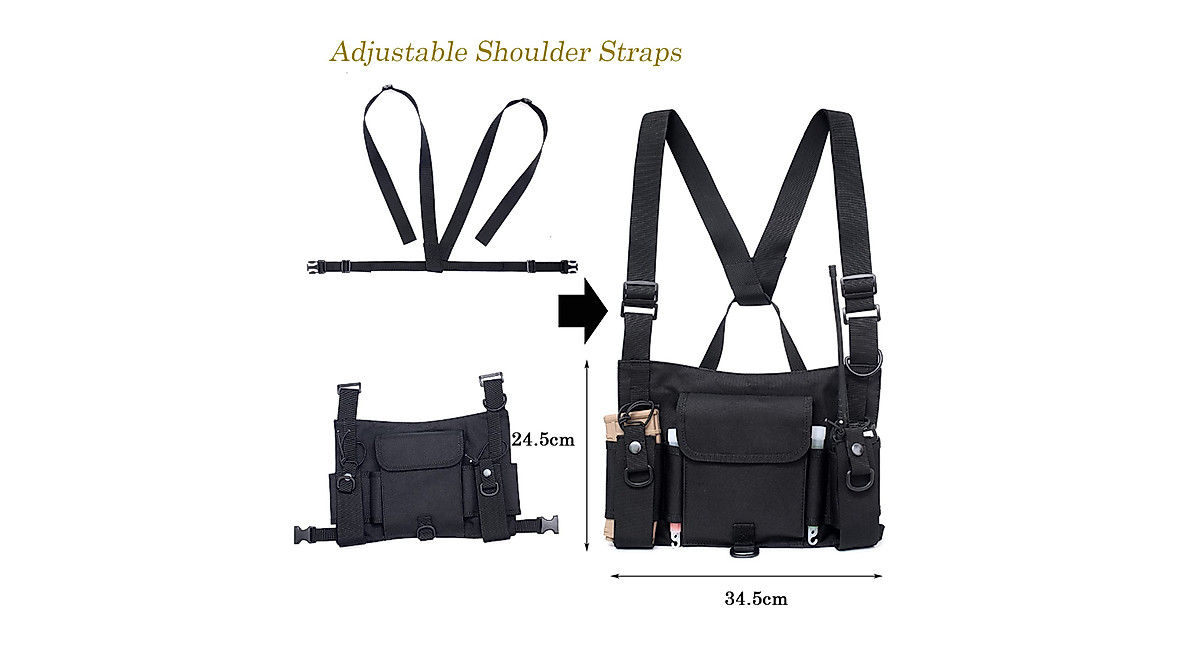 Hands-Free Chest Rig Bag Utility Vest | Hiking & Outdoors