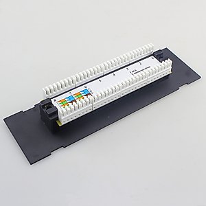 Yankok [CAT6 8 Port Patch Panel Unshielded with Coded T568A/B Wiring for RJ45 Network Cables Rack/Wall Mount 1U (Come with Bracket & Mini Punch Down Tool)