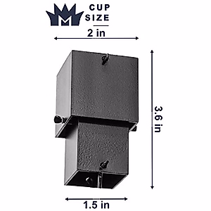 Monarch Rain Chains 18107 Aluminum Multi Cube Rain Chain, 8-1/2 Feet Length Replacement Downspout for Gutters, Black Powder Coated