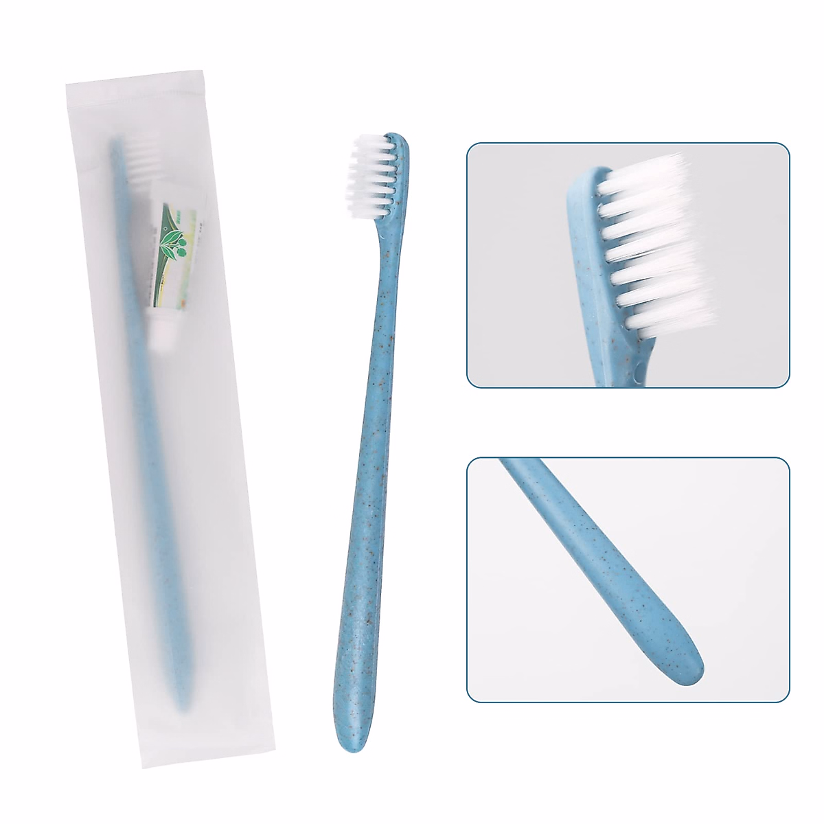 Disposable Toothbrush, Delicate Toothbrushes Bulk, Toothbrush in Bulk, Individually Packaged, Bulk Toothbrush and Toothpaste Sets Are Suitable for Use at Hotel, Home, Travel, Camping(100 Pieces)