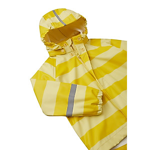 Reima Vesi Kids Waterproof Hooded Rain Jacket Lightweight Windproof Outdoor Coat for Kids, Greyish Green, 3T