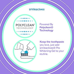 Smileactives Power Teeth Whitening Gel - Add to Toothpaste for Whiter Teeth and Brighter Smile - 2oz Pump Bottle + Smileactives Advanced Teeth Whitening Pens - Vanilla Mint (Pack of 2)