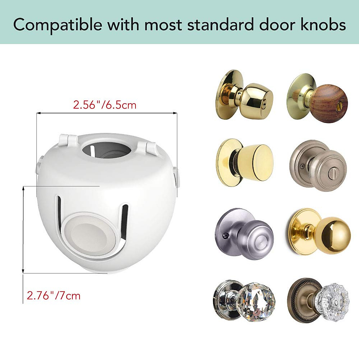 Heart of Tafiti Door Knob Covers & Door Lever Locks, Child Safety Locks for Doors. Baby Toddler Proof (Also Safe for People Suffering from Dementia