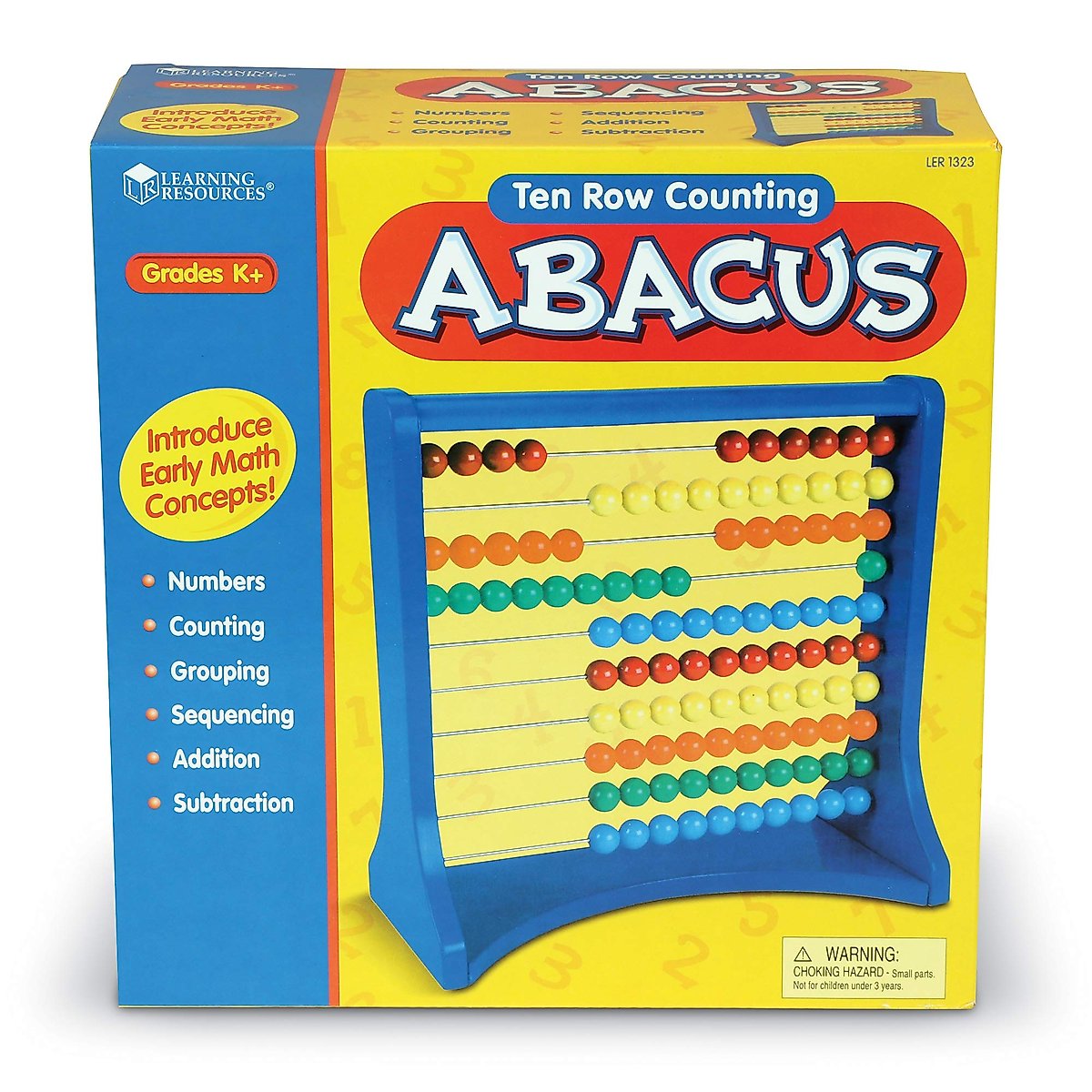 Learning Resources Ten-Row Abacus, Early Math Skills, Addition/Subtraction, Abacus, Abacus for Kids, Math Toys, Ages 5+