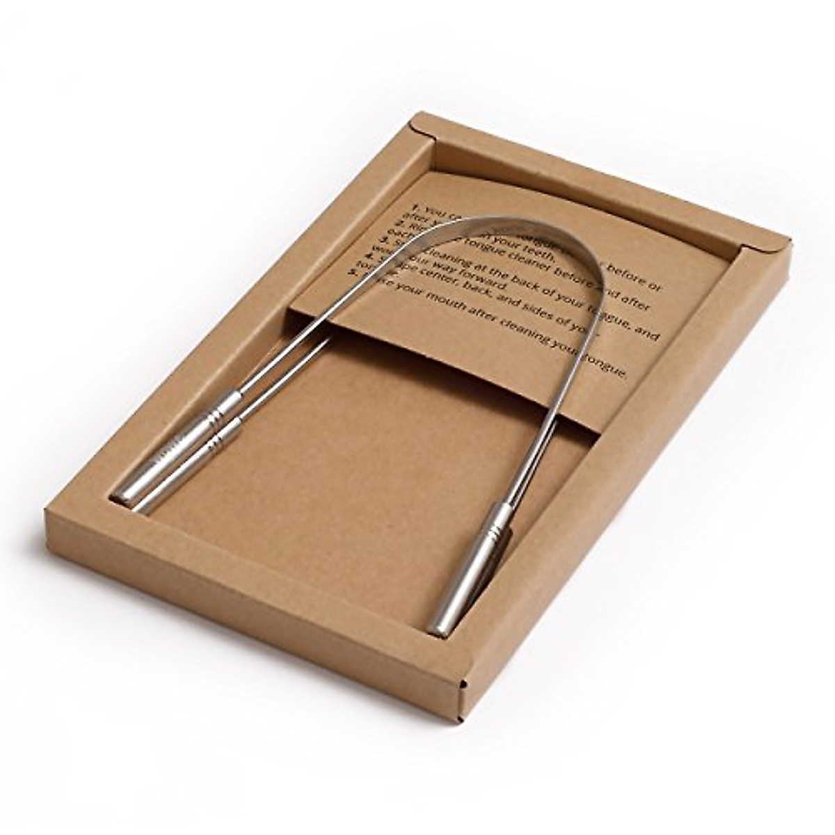 Wowe Lifestyle Tongue Scraper Cleaner - Eco-Friendly Metal - Get Rid of Bad Breath, and Halitosis - Pack of 2 (Stainless Steel)