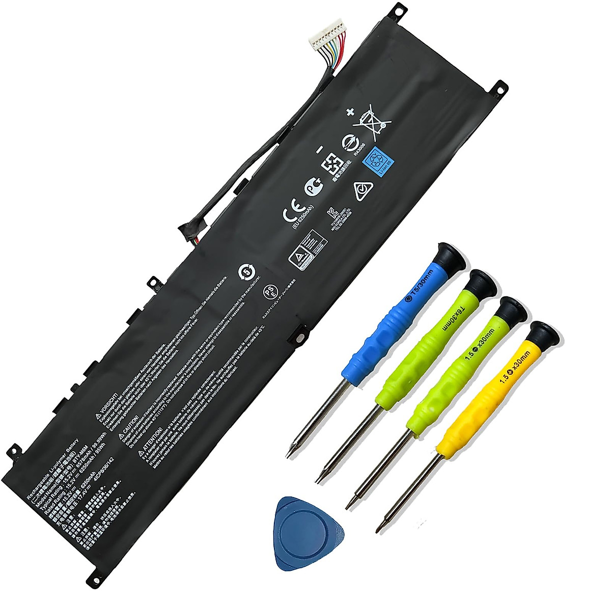 BTY-M6M 99.99Wh Laptop Battery Replacement for MSI GS66 Stealth 10SE 10SF 11UE 11UH GE66 Raider 10UG 11UG GE76 for Raider 11UE 11UG GE76 for Dragon Tiamat 11UH WS66 10TM 11UMT 11UKT for Creator 15