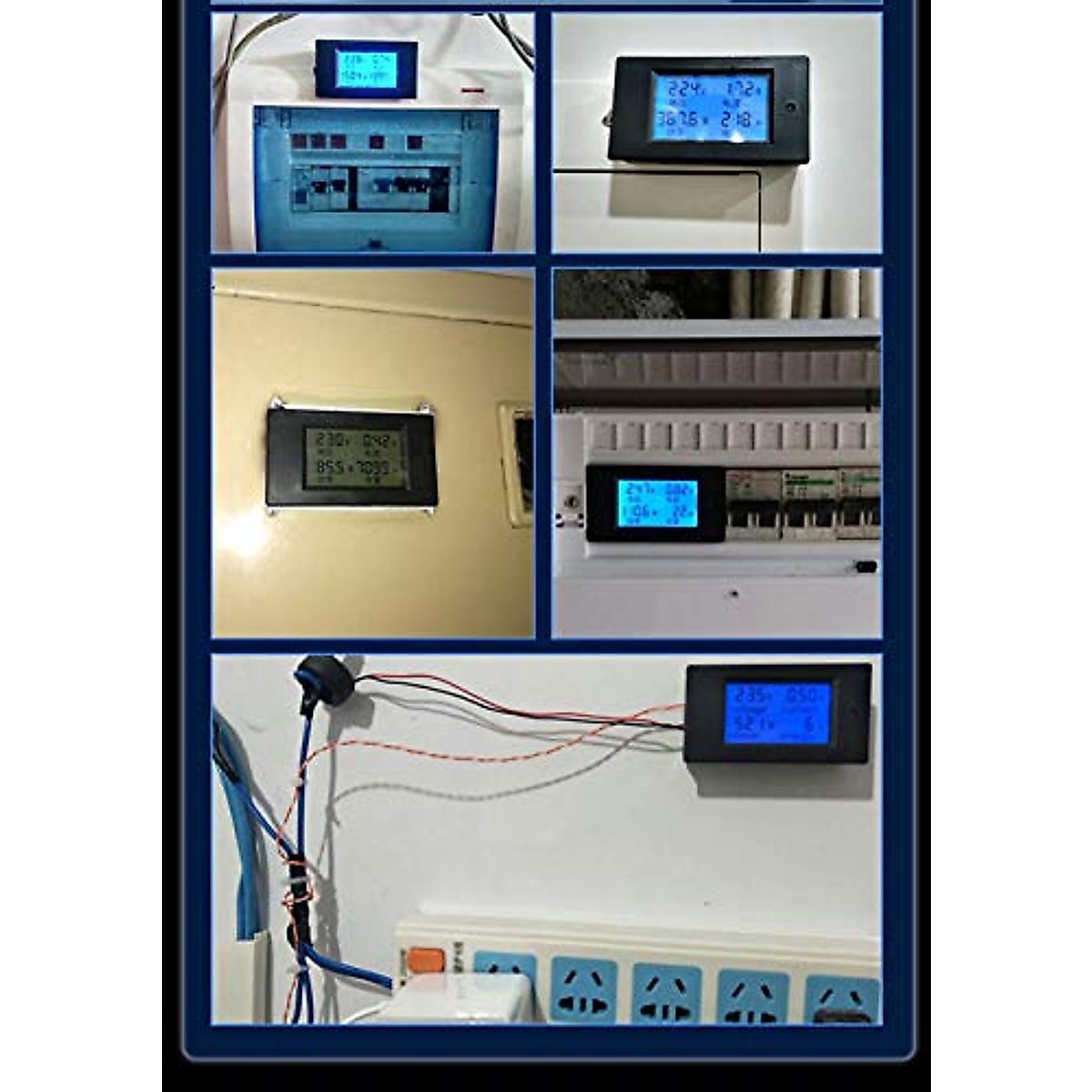 HiLetgo Digital Multimeter AC 80-260V 100A PZEM-061 LCD Display Digital Current Voltage Power Energy Multimeter Ammeter Voltmeter with Current Transformer CT