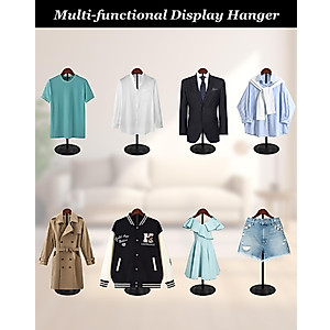 Adjustable T-Shirt Display Stand, 2 Pcs Stylish & Sturdy Clothing Rack for Retail Vendor Portable Metal Hanger, Perfect for Shirts, Jackets, Dresses, Ideal for Trade Shows & Retail Stores