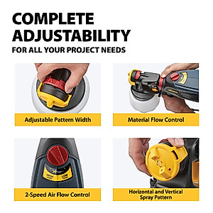 Wagner Spraytech 0529011 FLEXiO 570 Handheld HVLP Paint Sprayer, Sprays Most Unthinned Latex, Includes iSpray Nozzle, Complete Adjustability for All Needs
