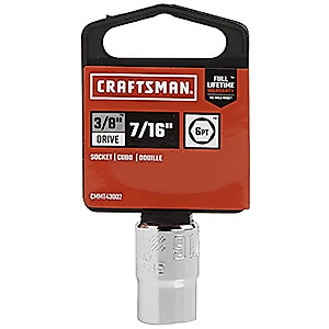 CRAFTSMAN Shallow Socket, SAE, 3/8-Inch Drive, 7/16-Inch, 6-Point (CMMT43002)
