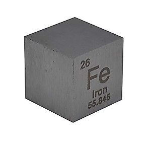Iron Metal Density Cube 25mm 99.99% for Element Collection Lab Periodic Table Cube