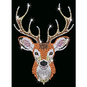 Sequin Art Blue Stag Head, Sparkling Arts and Crafts Kit; Creative Crafts for Adults and Kids