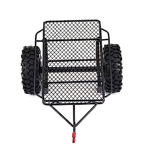 RC Tipping Trailer, Metal Trail Car Trailer Hopper DIY Modified Trailer Accessory for D90 / SCX10 / -4 1/10 Scale RC Crawler Car
