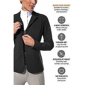 Kerrits Stretch Competitor Koat 3-Snap Black Size: S