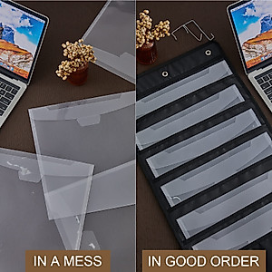 12 x 12 Inch Paper Storage Scrapbook Paper Storage Hanging Wall File Organizer with Door Hangers Storage Organizer for Office Cardstock, Craft(4 Pieces)