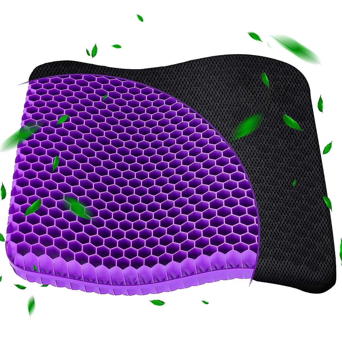 Aiouarc Gel Seat Cushion for Long Sitting, Desk Chair Cushion, Pain Relief Cushion, Office Chair Cushion, Cushion Tailbone Pain, Wheelchair Cushion, Car Seat Cushion, Chair Cushion