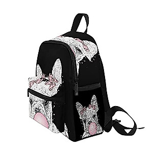 Cute Toddler Backpack Mini Travel Bag Cute French Bulldog for Baby Girl Boy Age 3-7