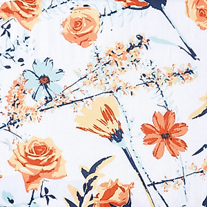 Ironing Board Cover with Floral Print Padding, Drawstring, Standard Size (15 x 54 in)