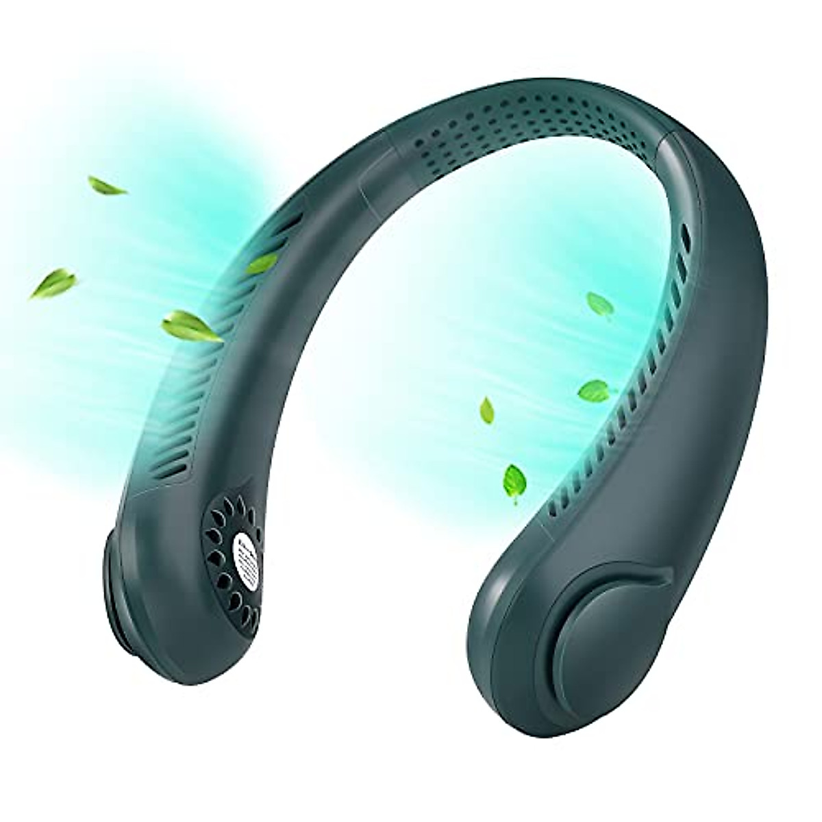 Shiyinvie Portable Neck Fan, Personal Wearable Fan Hands Free USB Rechargeable Battery 3 Speed Bladeless Fans Suitable for Office Outdoor Travel (Green)