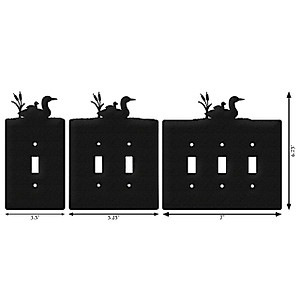 SWEN Products Loon Wall Plate Cover (Single Switch, Black)