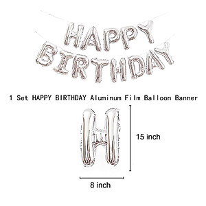 GoGoGoodie Birthday Decorations for Adult, String Light Party Decoration kit Black and White Balloons Perfect for Men and Women Birthday