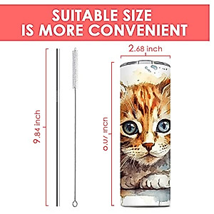 Deitybless Sublimation Tumblers bulk 20 oz Skinny,Stainless Steel Double Wall Insulated Straight Sublimation Tumbler Cups Blank White with Lid, Straw,Polymer Coating for Heat Transfer