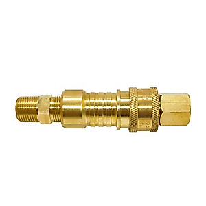 DOZYANT 3/8 Inch Natural Gas Quick Connect Fittings，LP Gas Propane Hose Quick Disconnect Kit, 100% Solid Brass