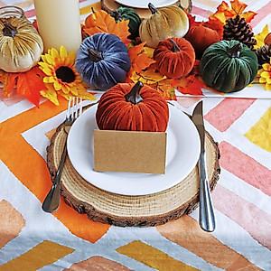 Winlyn 16 Pcs Assorted Small Faux Rustic Harvest Velvet Pumpkins Decorative Rust Orange Gold Olive Gray Fabric Pumpkins Foam Pumpkins Farmhouse Fall Thanksgiving Halloween Table Centerpiece Decor