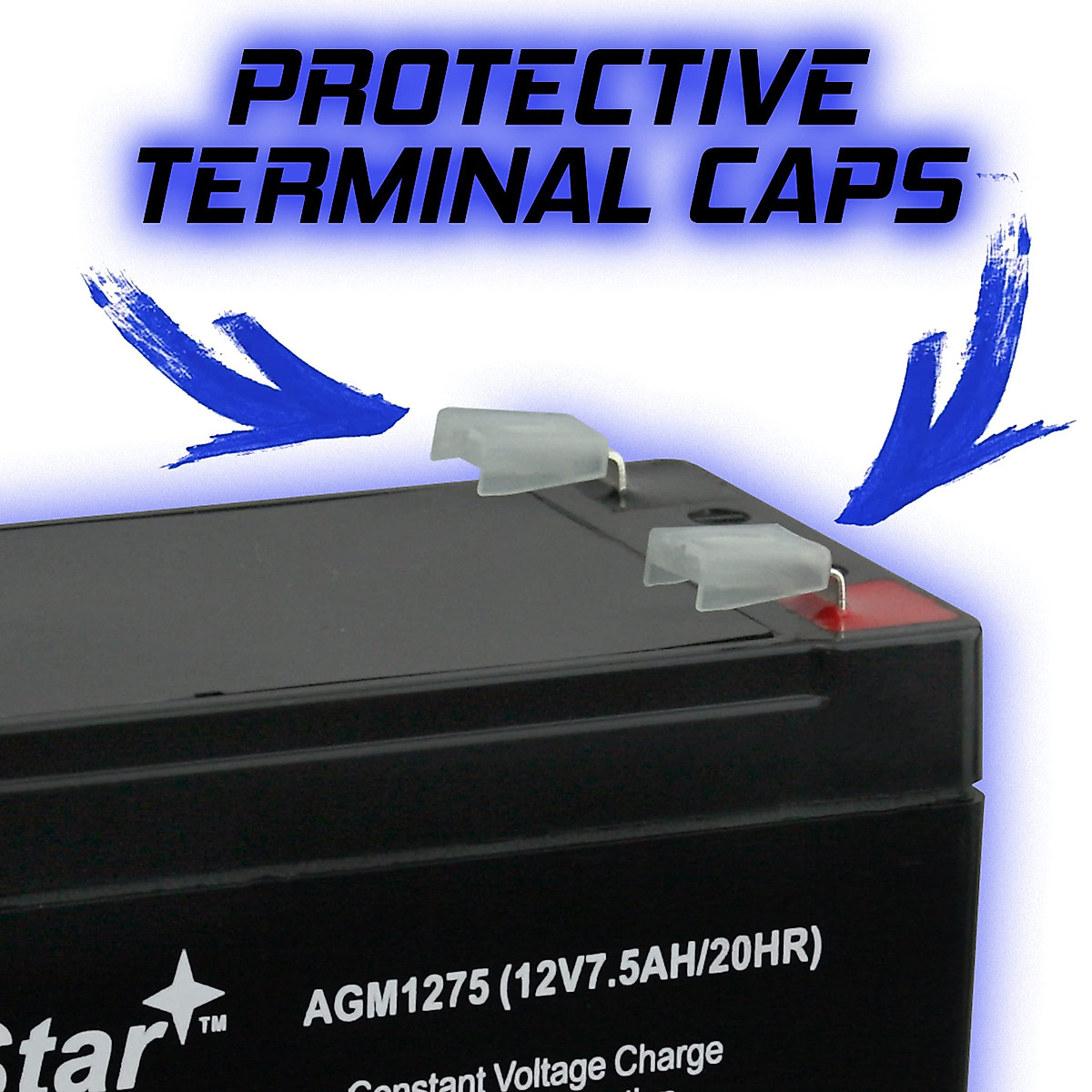 PowerStar 12V 7.5AH Replacement Batteries for CP1290 12V 7.5AH F1/F2 x2