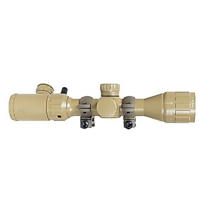 Monstrum 3-9x32 AO Rifle Scope | Flat Dark Earth | Moonstrum Offset Scope Mount with Integrated Level Bubble | Bundle