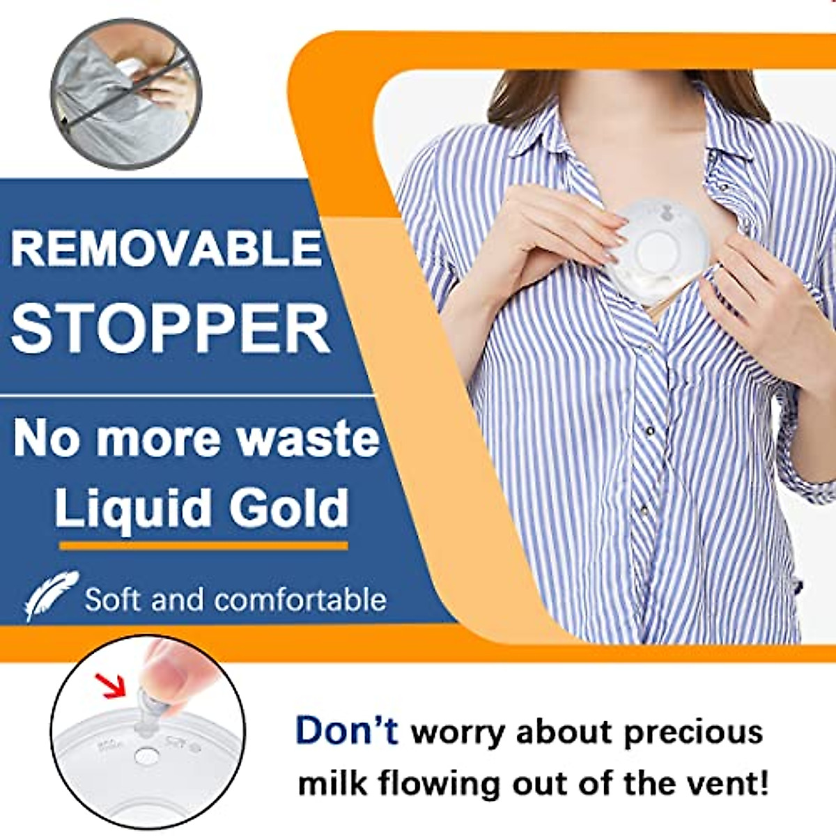 Breast Milk Catcher, Milk Collector for Breastfeeding Mother, Breast Shells, Breastmilk Collector with Plugs, for Milk Leaks, Protect Cracked Nipples&Collect Breastmilk, Silicone Nursing Cups-2PCS