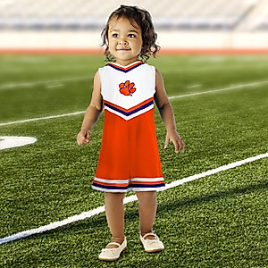Little King NCAA Toddler/Youth Girls Team Cheer Jumper Dress-Clemson-Y6