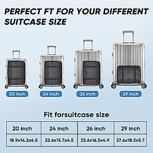 OUMEDUO Portable Hanging Travel Shelves, Upgraded Premium Durable Oxford Packing Cubes for Suitcases Hanging Carry on Closet Luggage Organizers for Travel (Black)