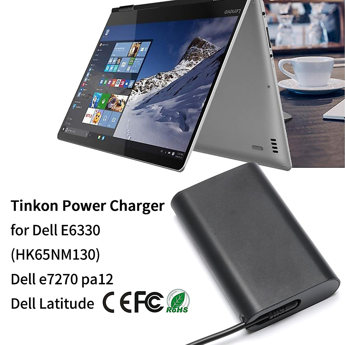 19.5V 3.34A 65W Laptop Charger for Dell Latitude 5400 7480 7490 5490 5480 5500 E5470 E6420 5580 5500 5590 7290 E6410 E5400 E6430 E6440 E6540 E7250 E7440 E7450 LA65NS2-01 LA65NM130 Adapter Power Cord