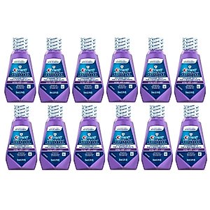 Crest Pro-Health Advanced Anticavity Fluoride Mouthwash/Rinse, Alcohol Free, Travel Size 36 ml,1.22 Fl Oz (Pack of 12)