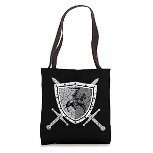 Knight armor with lions on the breastplate Medieval knight Tote Bag