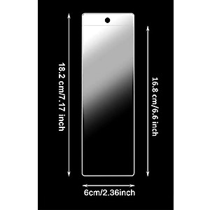 Clear Bookmark Sleeves Penta Angel 20Pcs Plastic Blank Photobooth Frames Vinyl Book Markers Cover Holder with Hole for Students Reading Wedding Valentine’s Gift Party Favor, 6.69x2.28’’ (20)