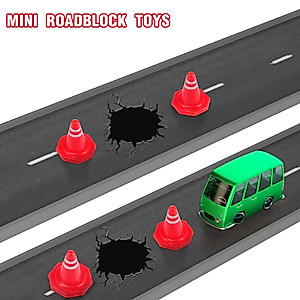 Toddmomy 50pcs Miniature Traffic Safety Cones with Reflective Collars Unbreakable PVC Orange Construction Cones for Micro Landscape Sand Table Toy
