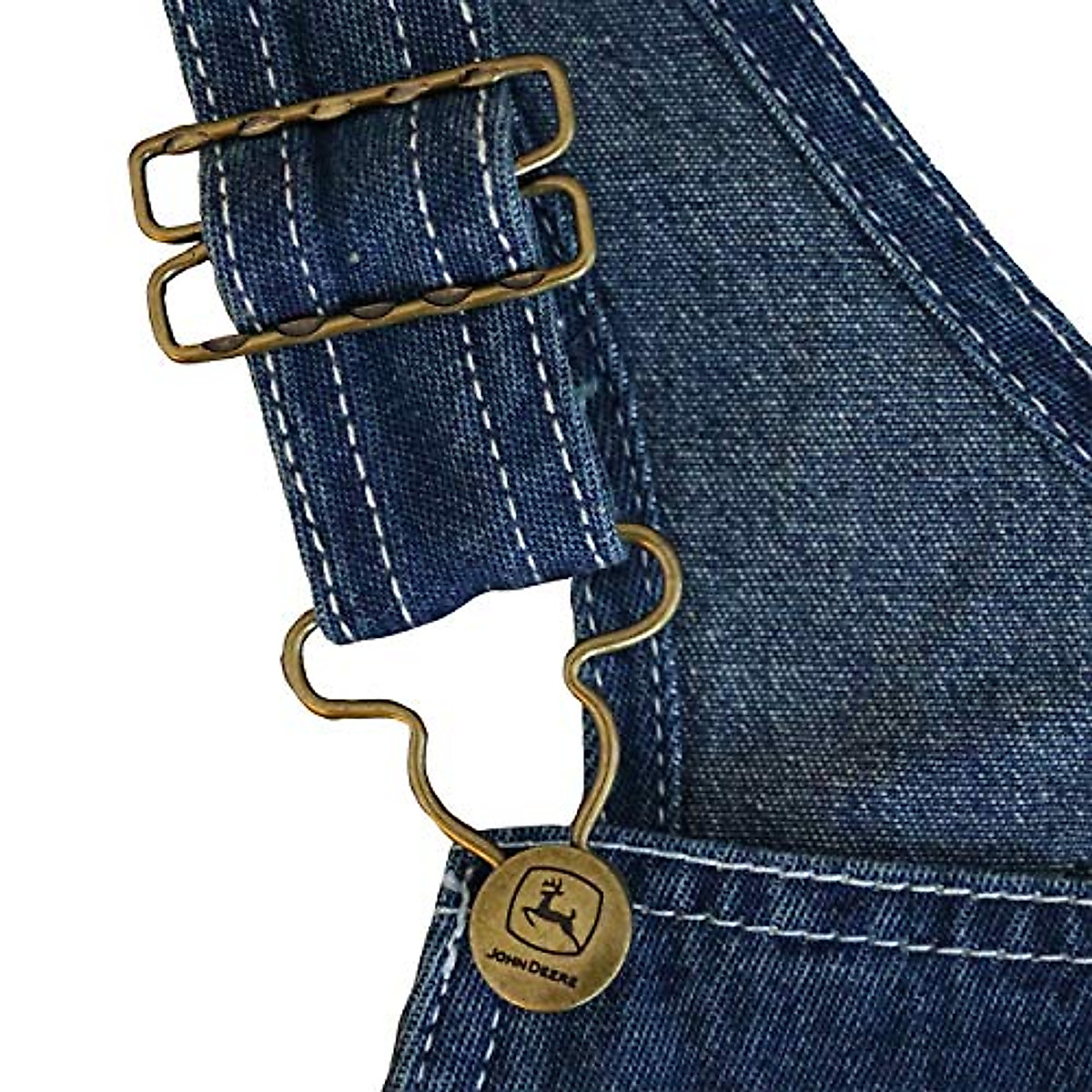 John Deere baby boys Newborn Denim Overall Bib, Denim, 12 18 US