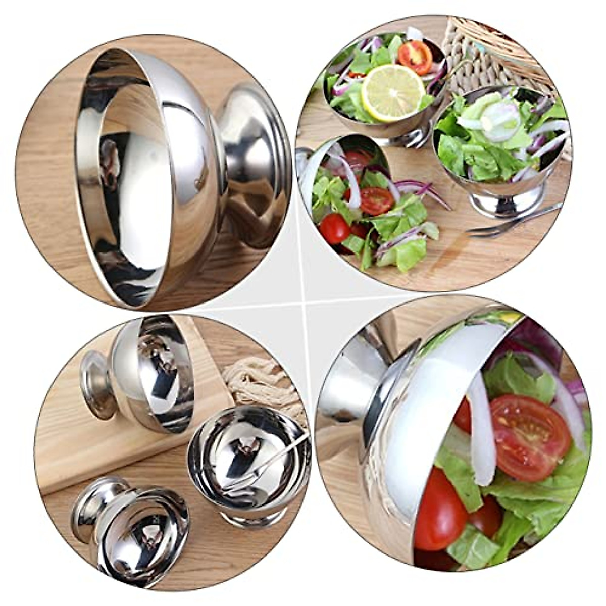 Abaodam 3 pcs Yogurt Exquisite Wedding Stylish Trifle Bowl Tiramisu S and Footed Salad Sundae Bulk Cocktail Size Revere Serving Prep Goblets Creative Tumbler Xxin Snack Home