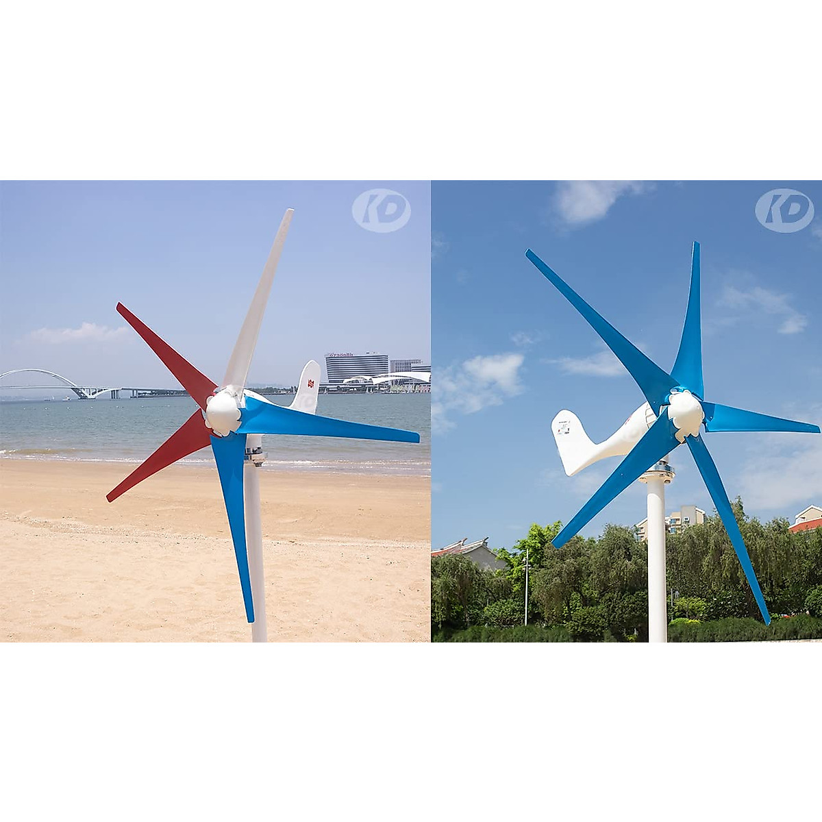 Mars Rock Blue Color Length in 58CM 22.83" High Strength Carbon Fibers Windmill Blade Nylon Fiber Wind Turbine Blade for DIY Horizontal Wind Turbine Generator Windmill Assembling