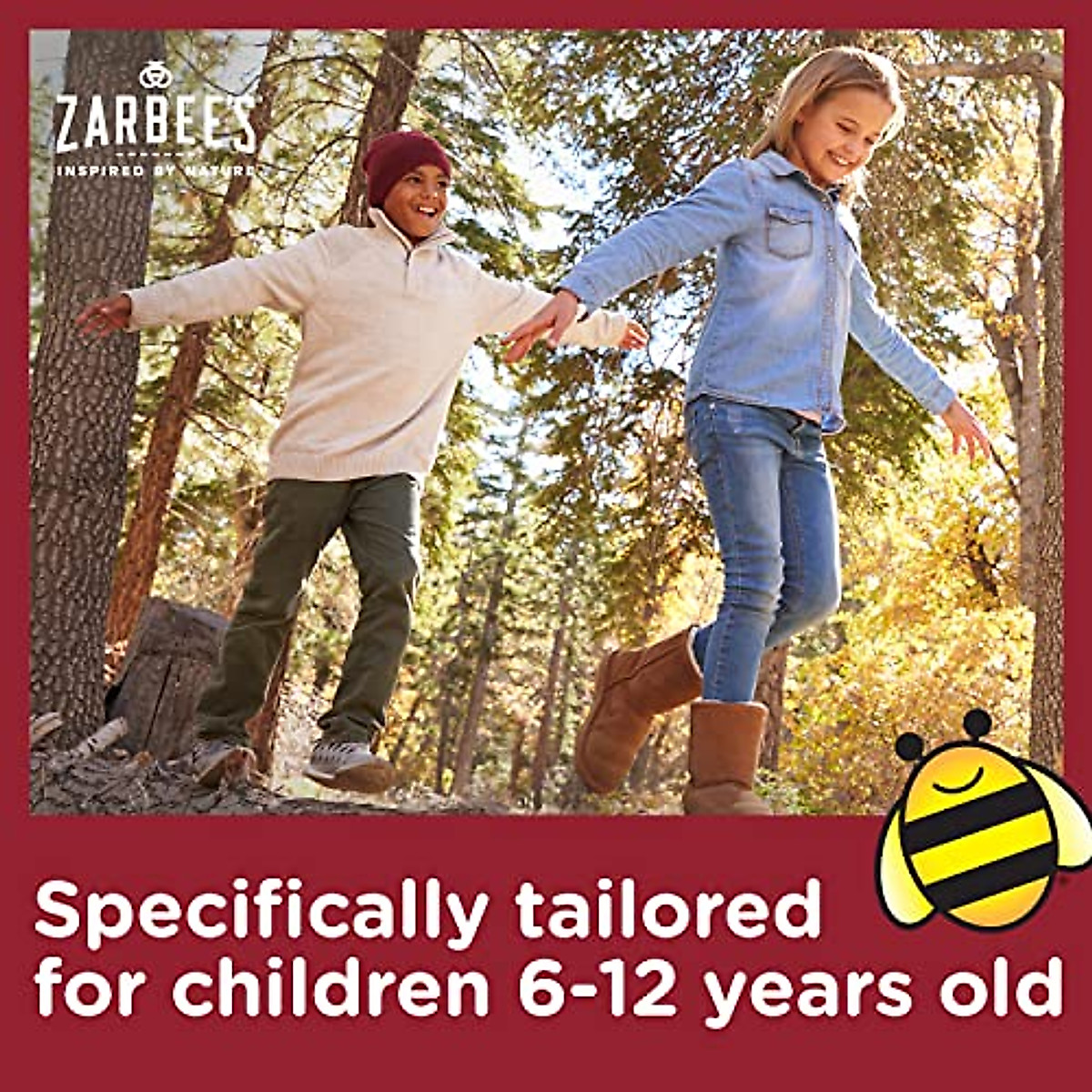 Zarbee's Kids All-in-One Daytime Cough for Children 6-12 with Dark Honey, Turmeric, B-Vitamins & Zinc, #1 Pediatrician Recommended, Drug & Alcohol-Free, Grape Flavor, 8FL Oz