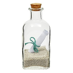 Juvale 12 Pack Clear Glass Bottles with Cork Lids, Tiny 6 oz Vintage Style Potion Vases for Flowers, DIY Crafts, Party Favors, Home Decor